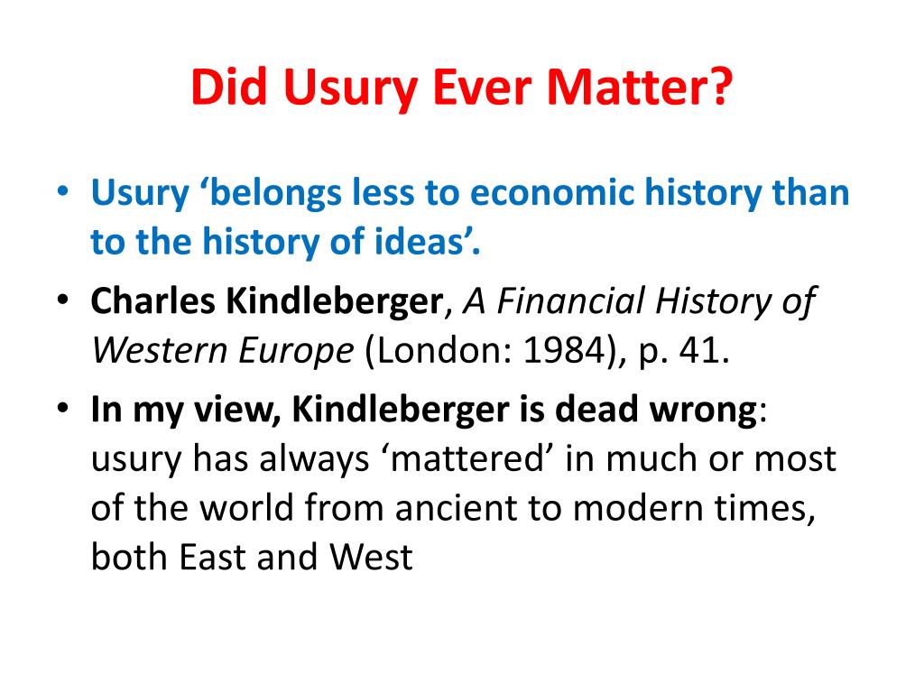 PPT - Usury and Calvinism in Protestant England from the Sixteenth ...