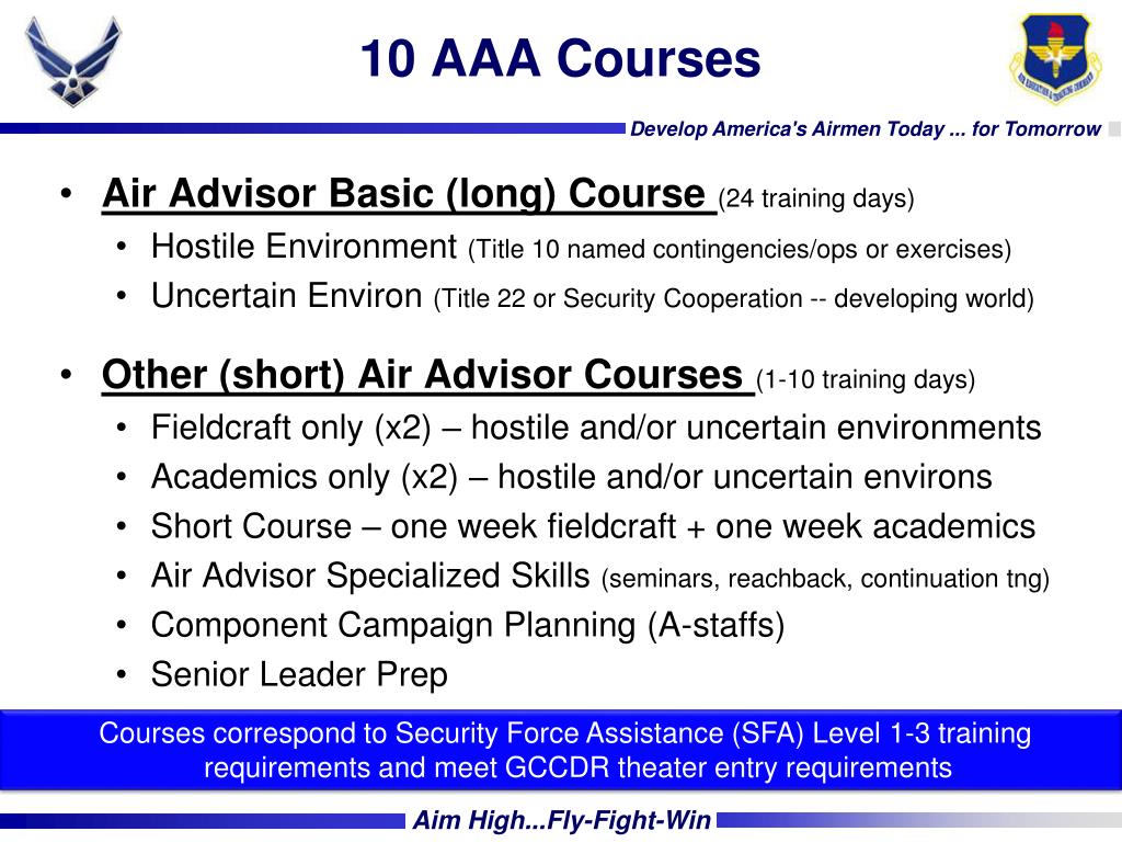 PPT - USAF Air Advisor Academy: Preparing Strategic Airmen PowerPoint ...