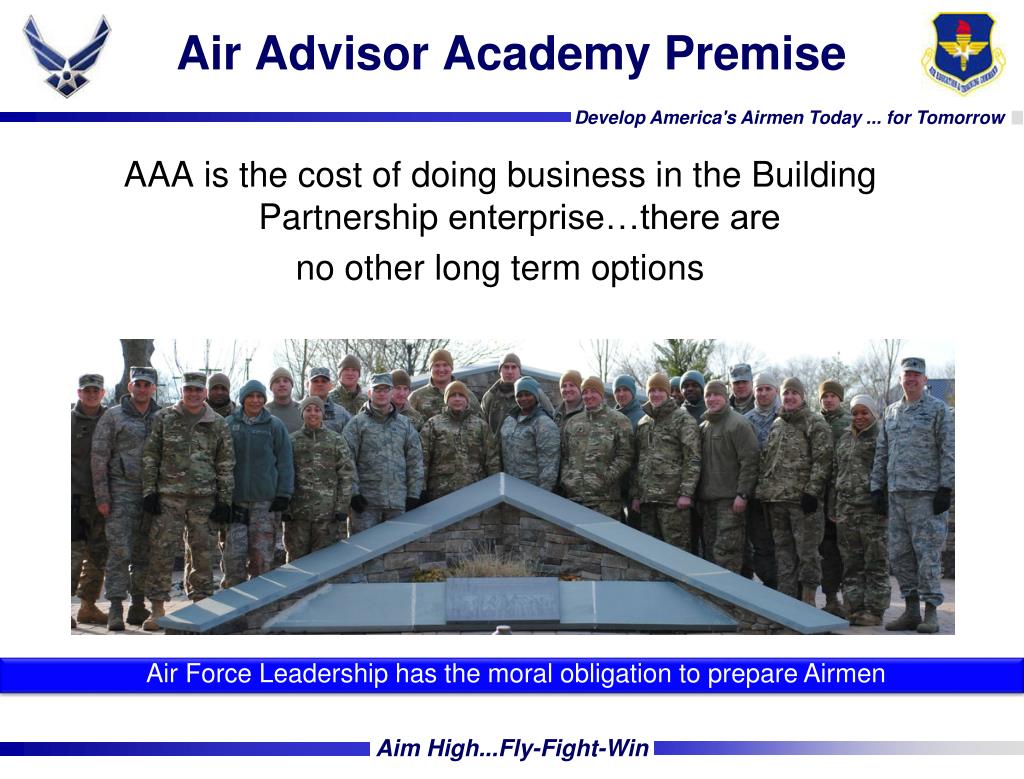 PPT - USAF Air Advisor Academy: Preparing Strategic Airmen PowerPoint ...