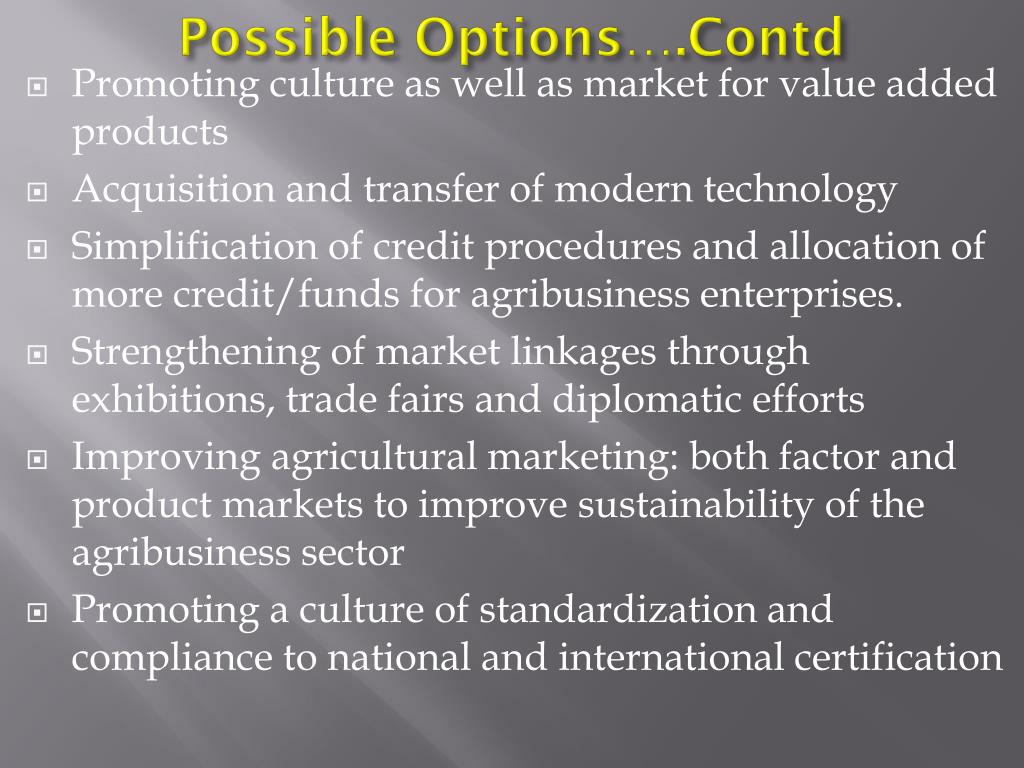 PPT - Agribusiness Sector in Pakistan: Challenges and Options ...