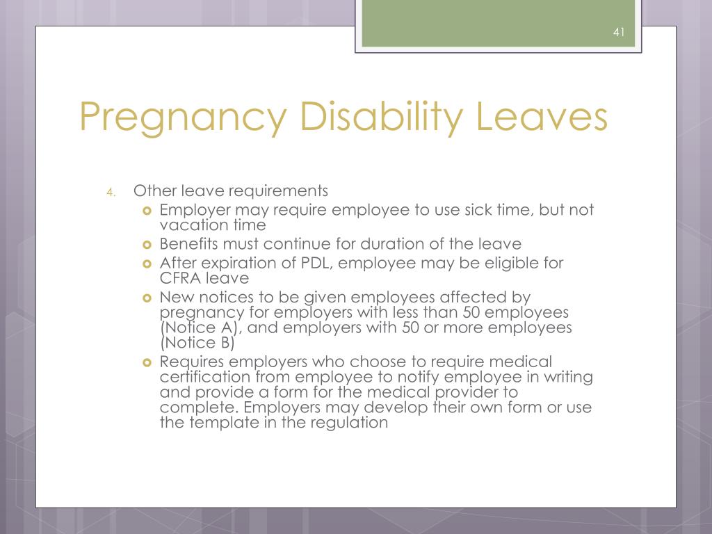 PPT - New FEHA Disability & Pregnancy Regulations PowerPoint ...