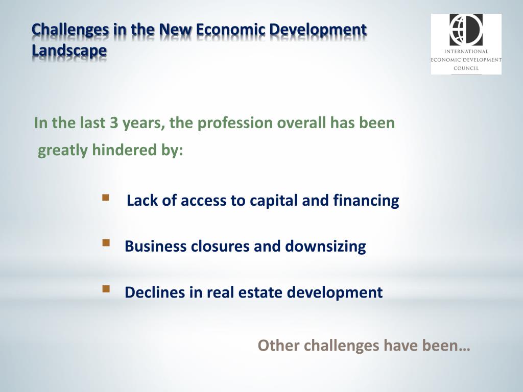 PPT - National Trends in the New Economic Development Landscape ...