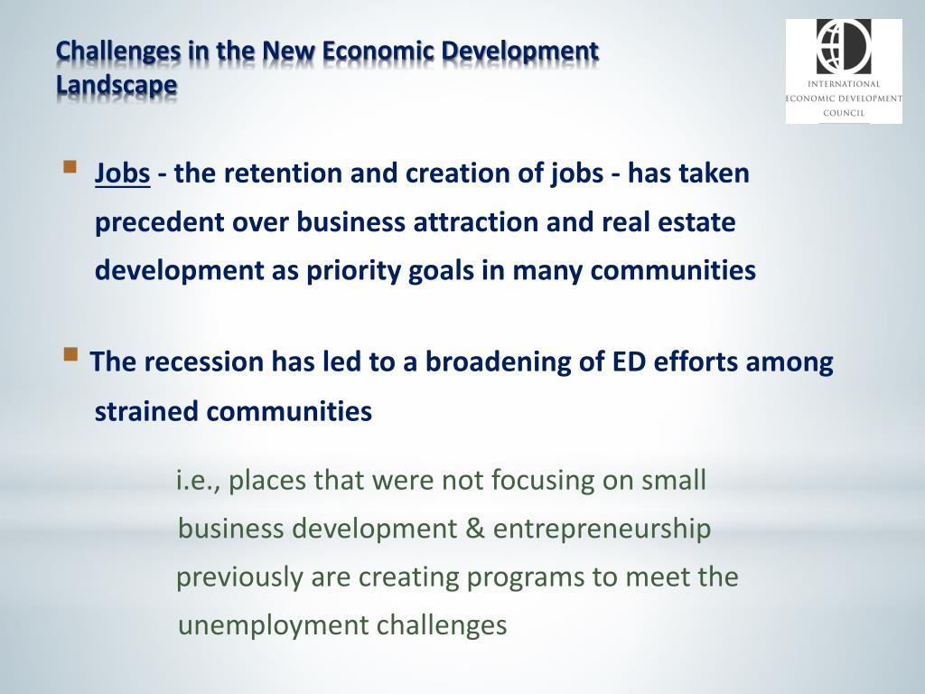 PPT - National Trends in the New Economic Development Landscape ...