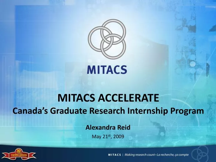 PPT - MITACS ACCELERATE Canada’s Graduate Research Internship Program ...