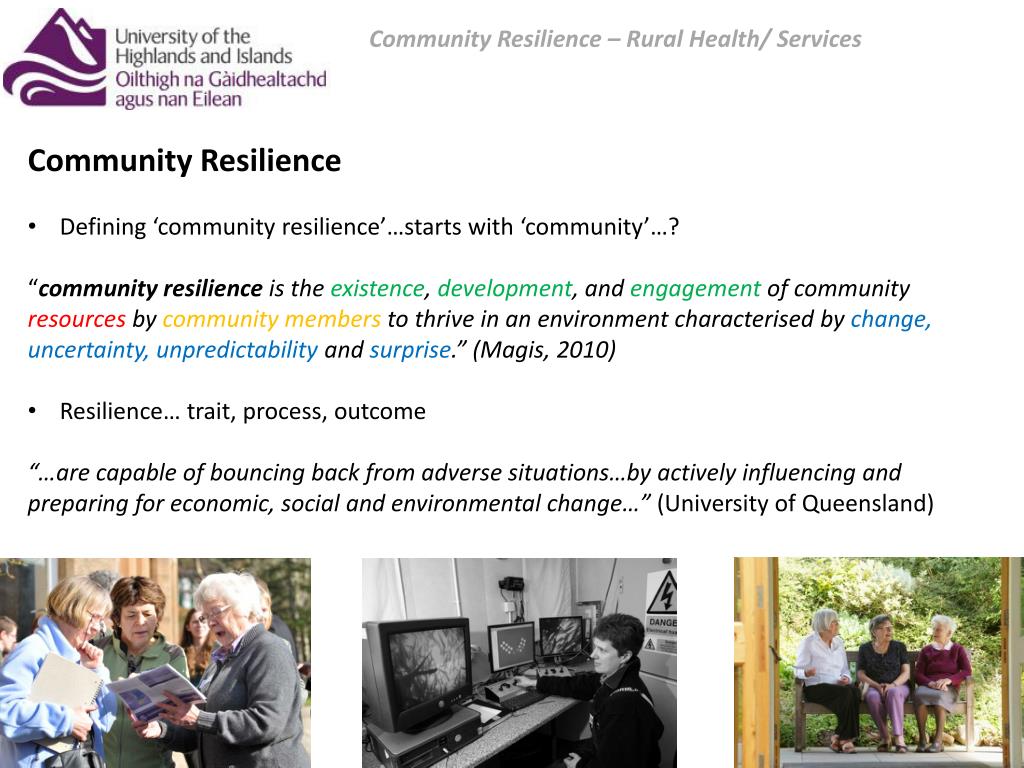 PPT - Community Resilience - Rural Health/Services PowerPoint ...