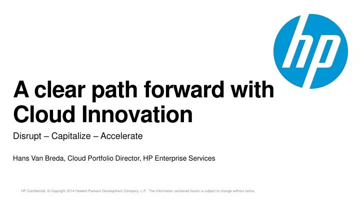 PPT - A clear path forward with Cloud Innovation PowerPoint ...