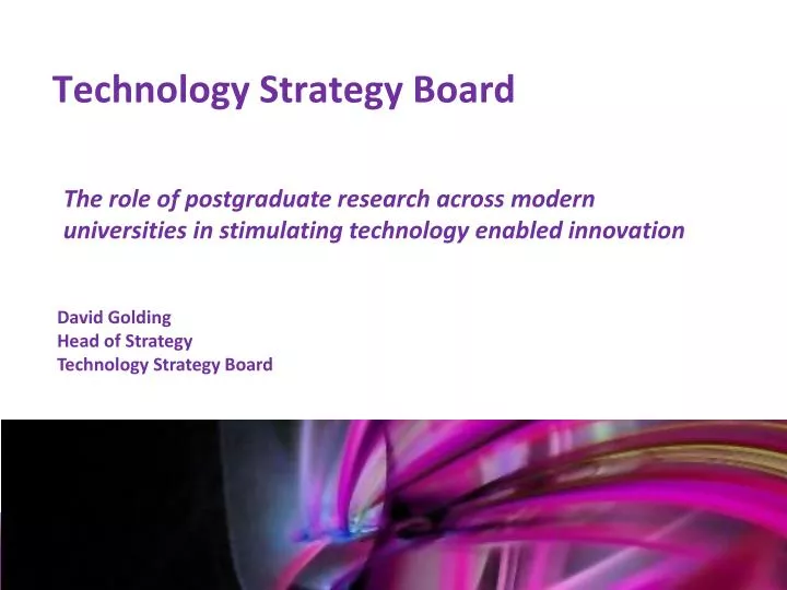 PPT - Technology Strategy Board PowerPoint Presentation, free download ...