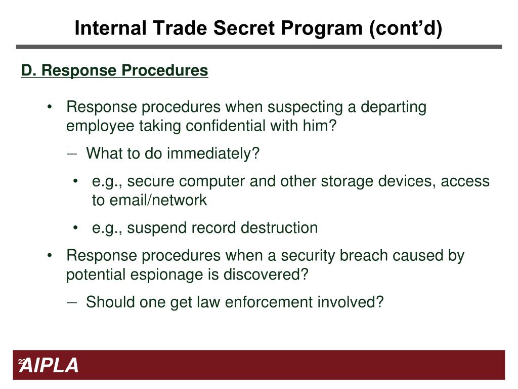 PPT - TRADE SECRET LAW IN THE U.S. PowerPoint Presentation, free ...