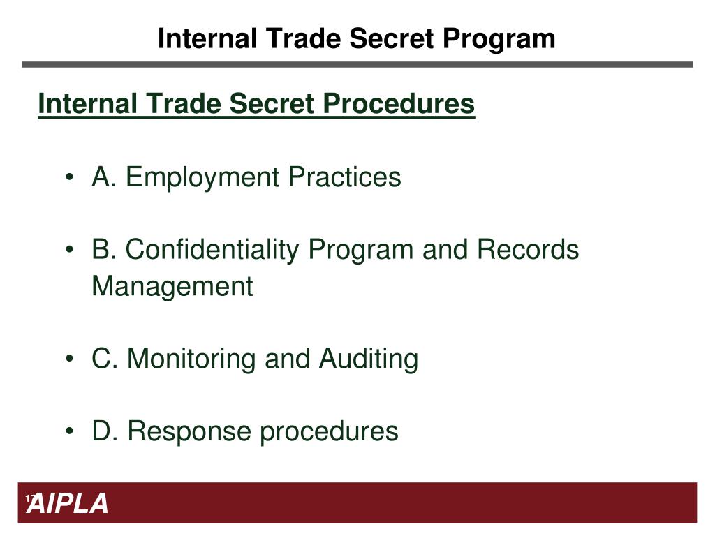 PPT - TRADE SECRET LAW IN THE U.S. PowerPoint Presentation, free ...