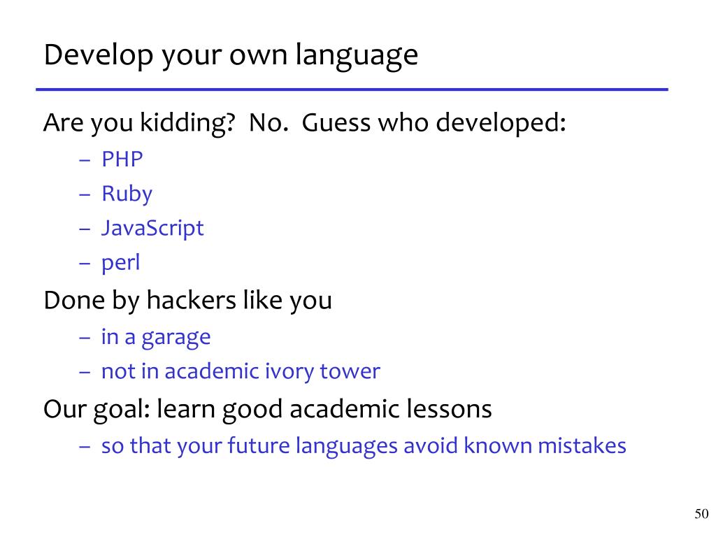 Ppt Hack Your Language Cs164 Introduction To Programming Languages And Compilers Spring