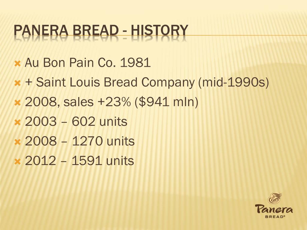 PPT - Case 5.1 Panera bread: Occupying a Favourable Position in a ...