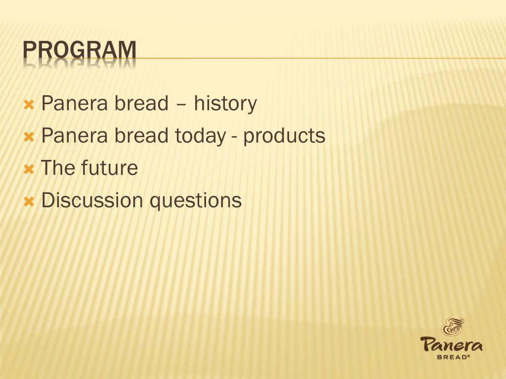 PPT - Case 5.1 Panera bread: Occupying a Favourable Position in a ...