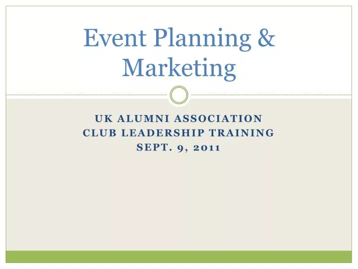 PPT - Event Planning & Marketing PowerPoint Presentation, free download ...