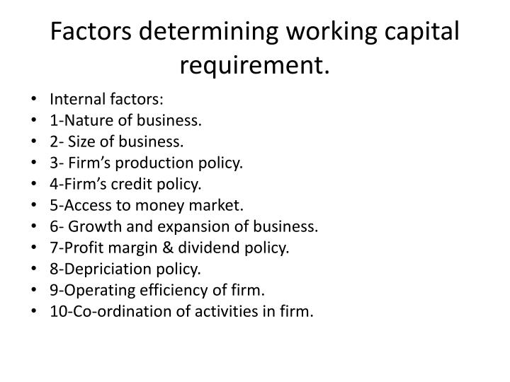 PPT - Management of working capital. PowerPoint Presentation - ID:1666795