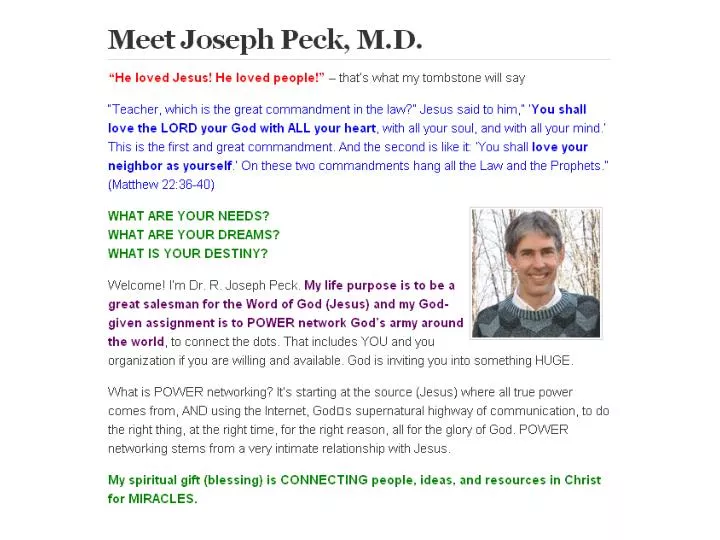 PPT - Meet Joseph Peck, M.D. PowerPoint Presentation, free download ...