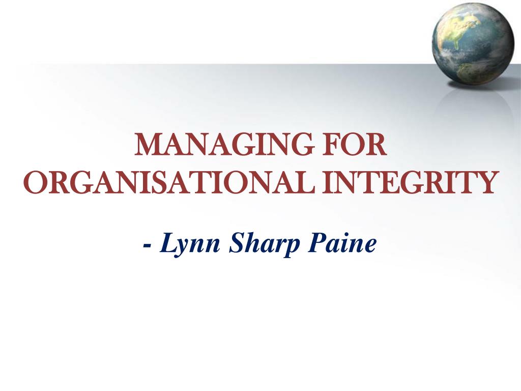 PPT - HARVARD BUSINESS REVIEW ON CORPORATE ETHICS PowerPoint ...