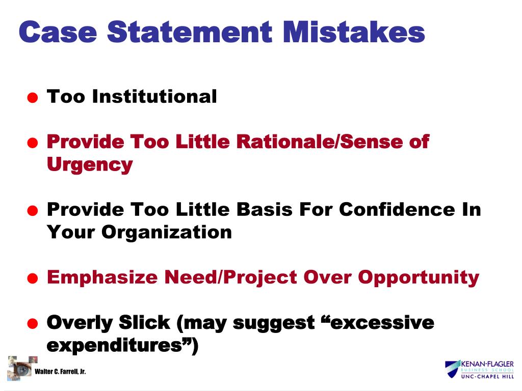 PPT - Fundraising Lecture Case Statement, Development Assessment ...