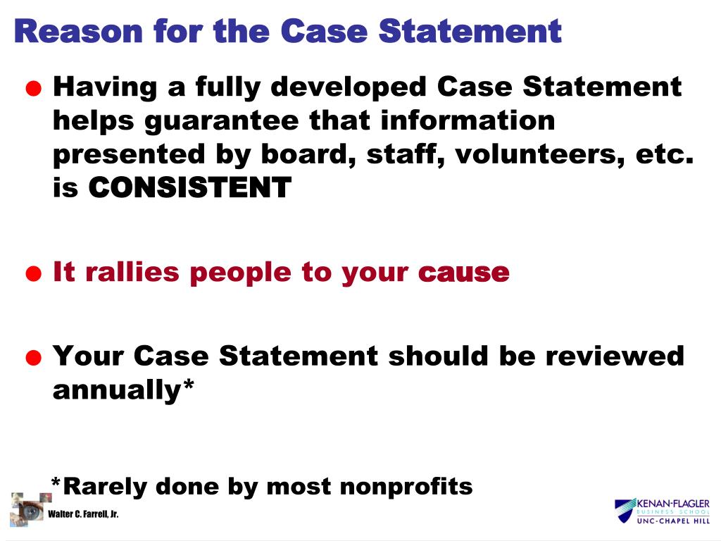 PPT - Fundraising Lecture Case Statement, Development Assessment ...
