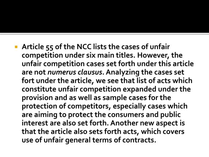 PPT - UNFAIR COMPETITION PowerPoint Presentation - ID:1668863