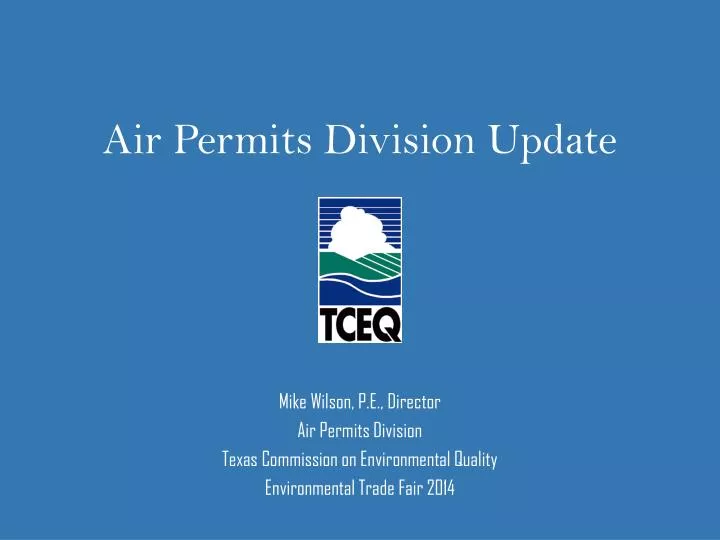 PPT - Air Permits Division Update PowerPoint Presentation, free ...