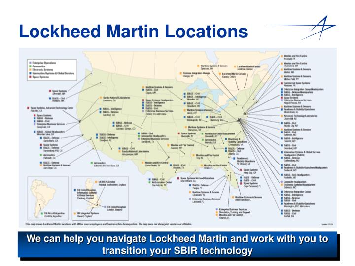 PPT Lockheed Martin Supports The Small Business Innovative Research PPT Lockheed Martin Supports The Small Business Innovative Research