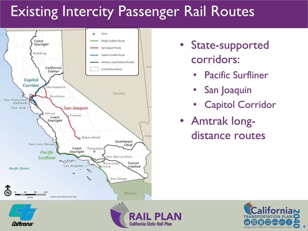 PPT - The California State Rail Plan establishes a statewide vision to ...