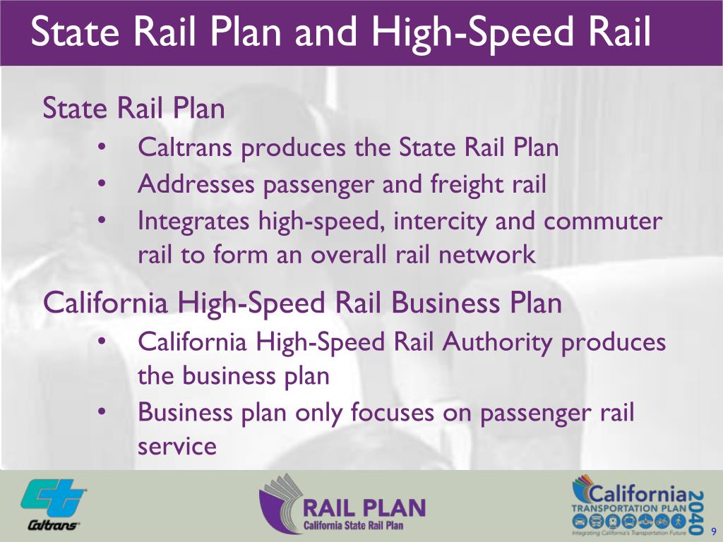 PPT - The California State Rail Plan establishes a statewide vision to ...