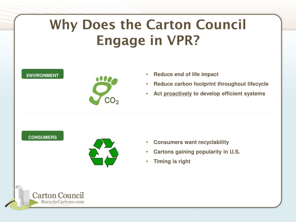 PPT - Carton Recycling Through VPR Carton Council Working to Recover ...
