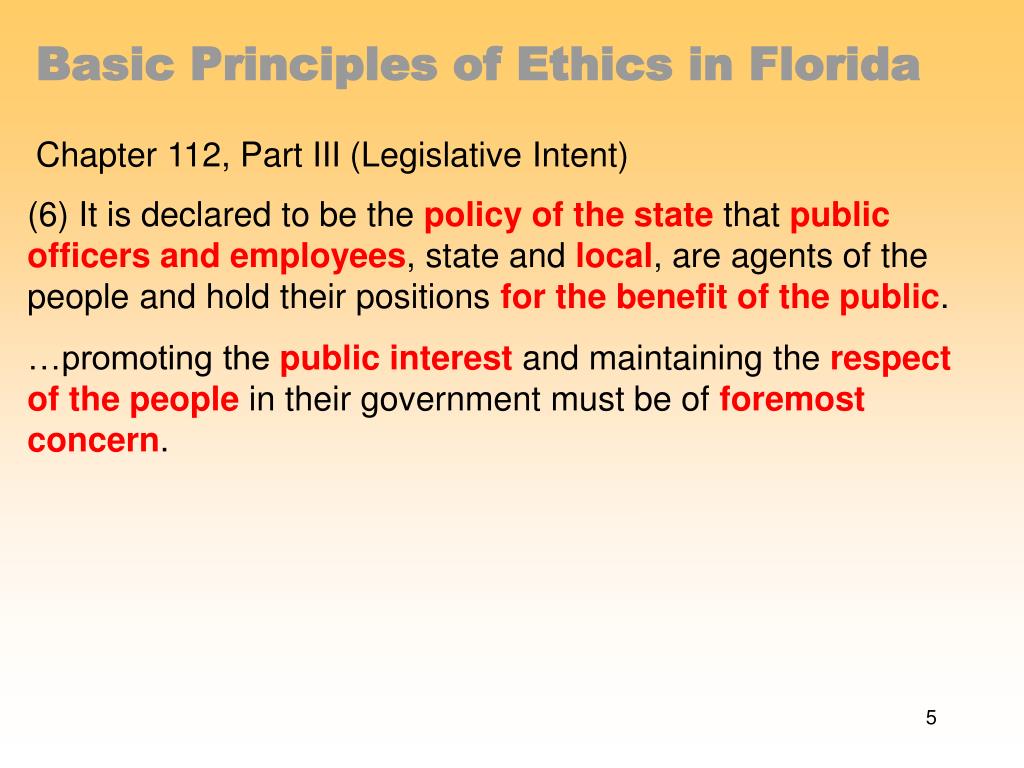 PPT - Ethics Law of Florida PowerPoint Presentation, free download - ID ...