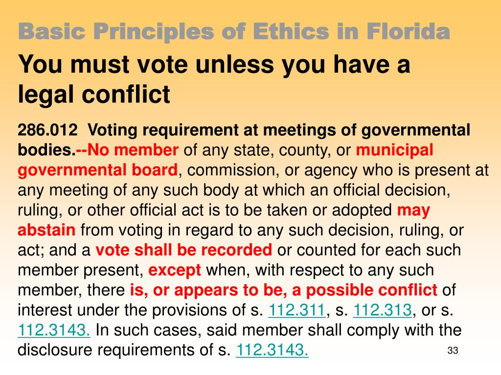 PPT - Ethics Law of Florida PowerPoint Presentation, free download - ID ...