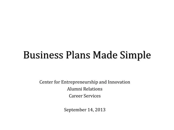 PPT - Business Plans Made Simple PowerPoint Presentation, free download ...
