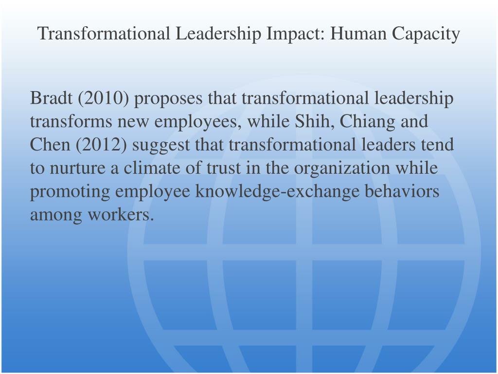 PPT - « Exploring Global Perspectives of the Impact of Transformational ...