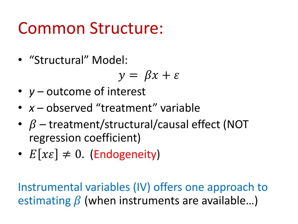 Ppt Introduction To Instrumental Variables Methods Powerpoint
