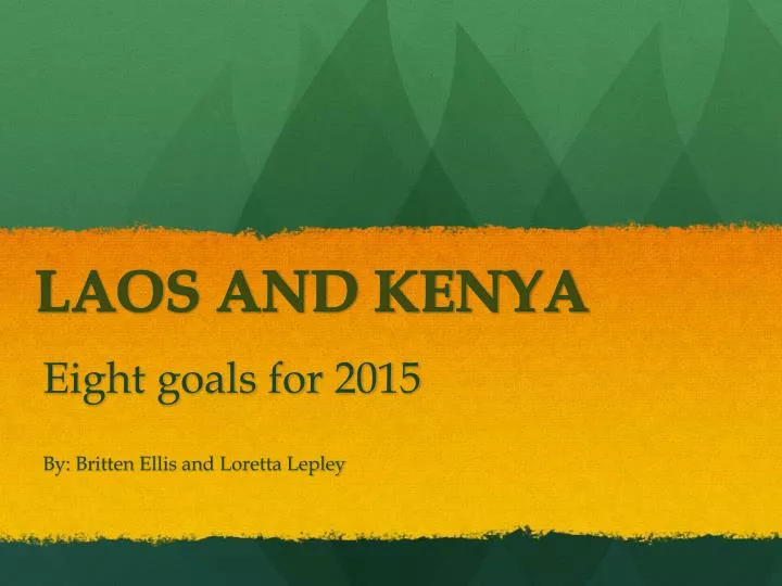 PPT - Eight goals for 2015 PowerPoint Presentation, free download - ID ...