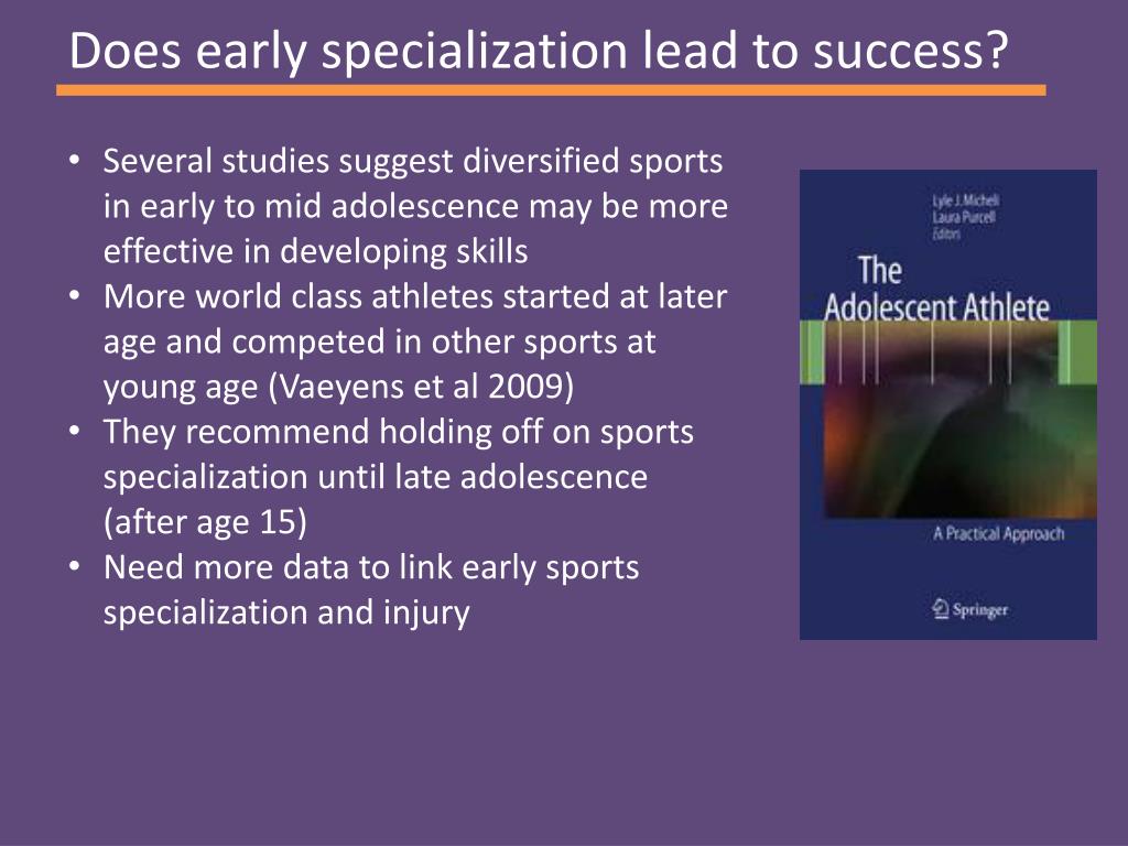 PPT - Youth Sport Injuries: Early specialization vs Multi Sport ...