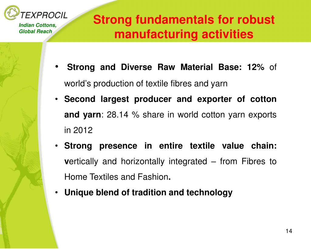 PPT - Strengths of Indian Textile Industry And Advantages of sourcing ...