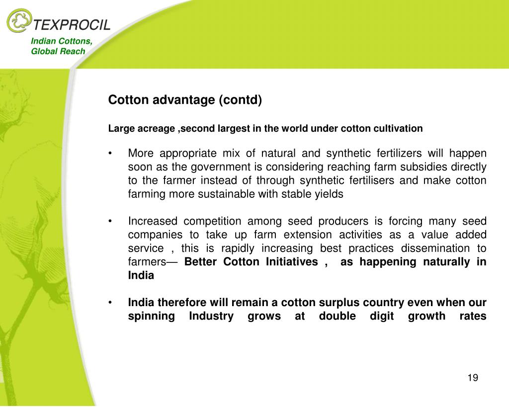 PPT - Strengths of Indian Textile Industry And Advantages of sourcing ...