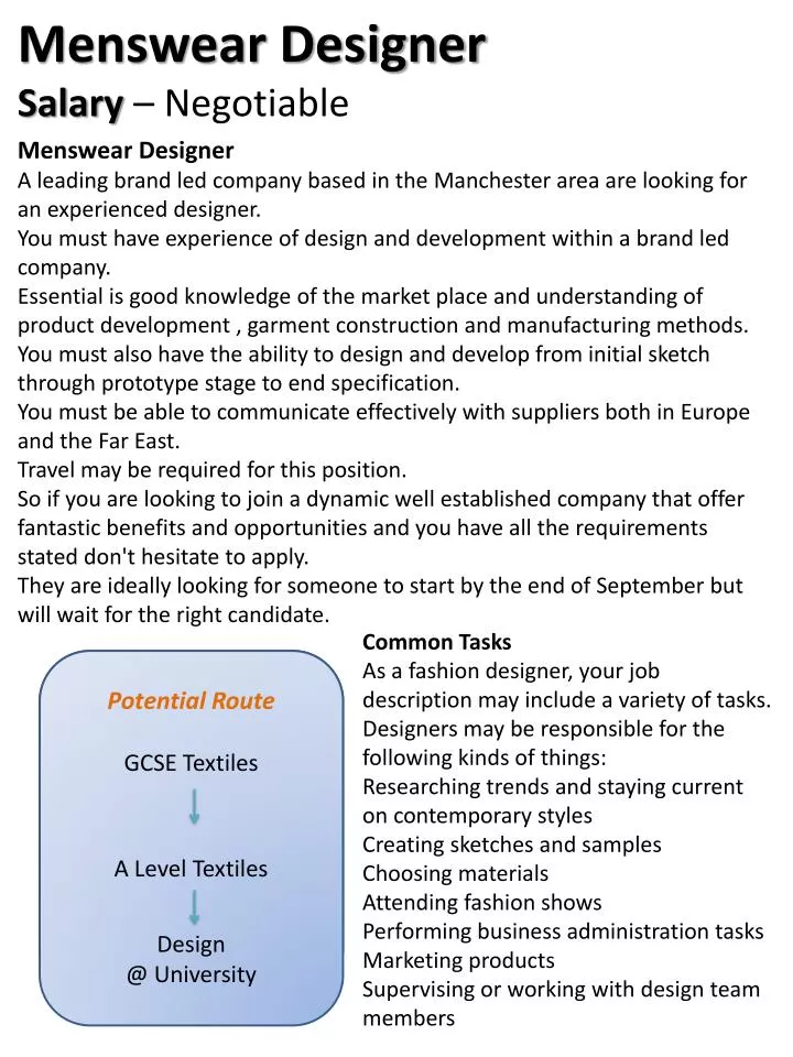 PPT - Potential Route GCSE Hospitality NVQ Level 2 in Food and Drink ...