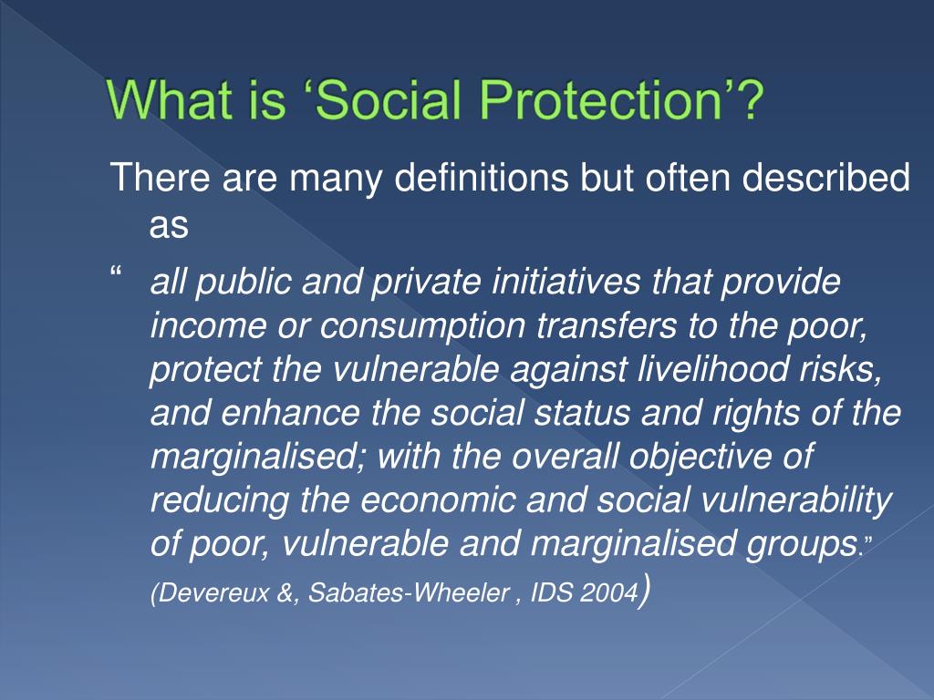 PPT - Social protection in the Context of the HIV epidemic What is ...