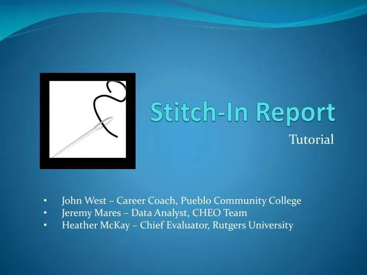 PPT - Stitch-In Report PowerPoint Presentation, free download - ID:1671652
