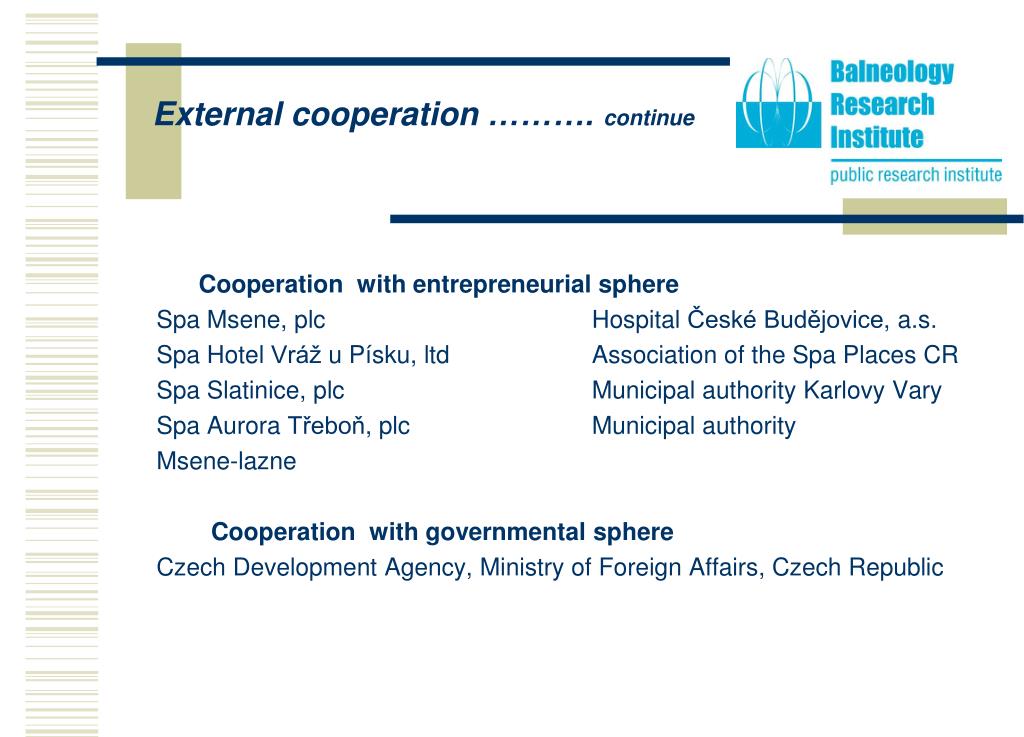 PPT - Balneology Research Institute, public research institution Mšené ...