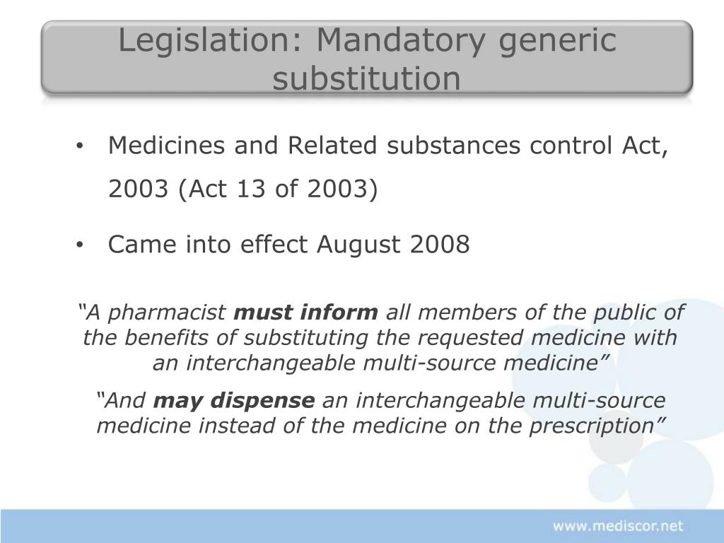 PPT - Reducing the costs of medicine by dispensing generic medicine 25 ...