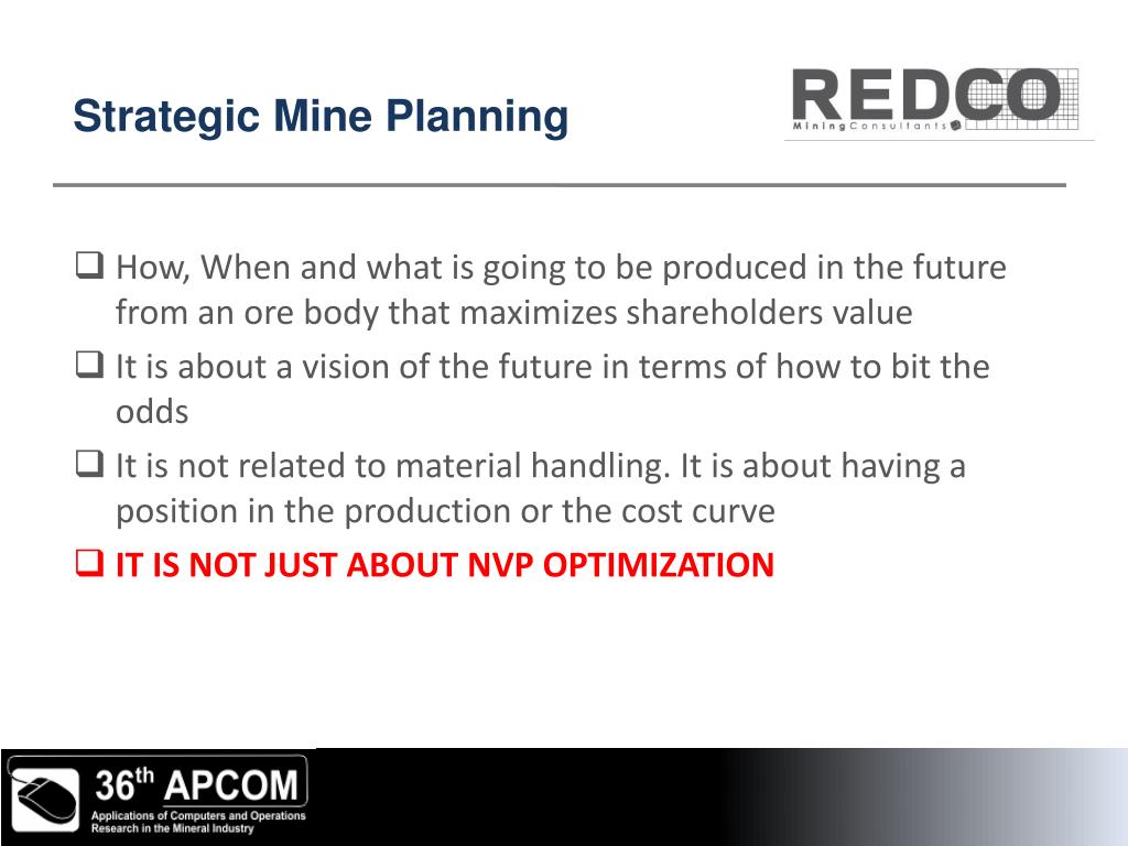 PPT - Strategic Mine Planning Through Risk-Return Portfolio ...