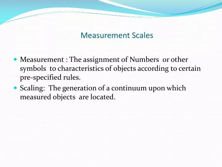 PPT - Measurement Scales PowerPoint Presentation, free download - ID ...