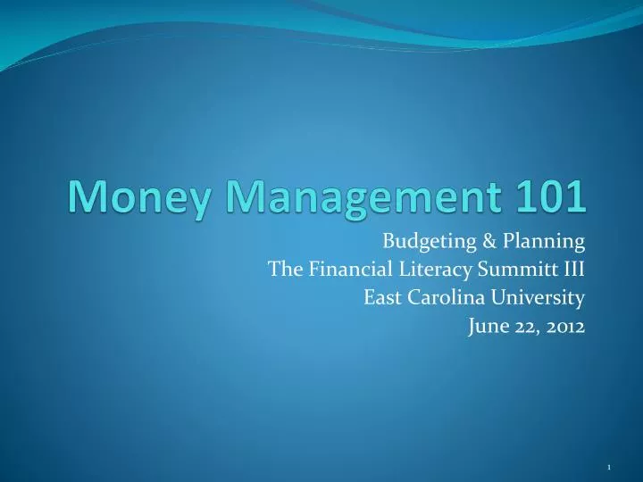 PPT - Money Management 101 PowerPoint Presentation, free download - ID ...