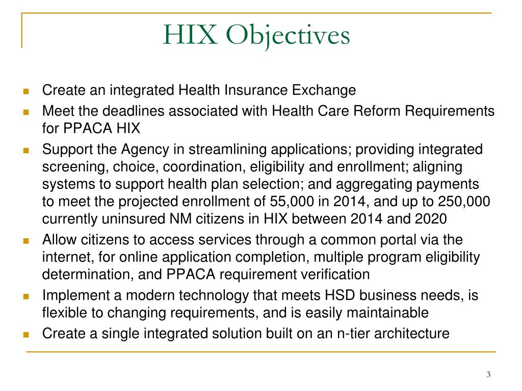 PPT - Health Insurance Exchange Project (HIX) PowerPoint Presentation ...