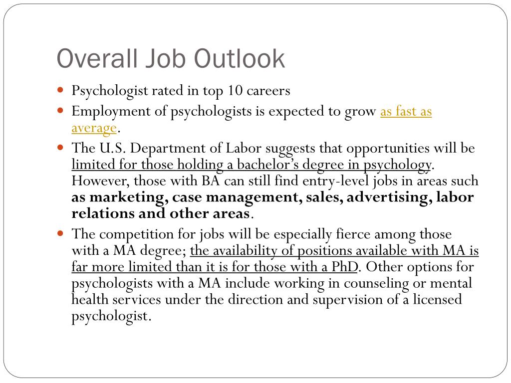PPT - Career Outlook in Psychology, Job, and Internship Opportunities ...