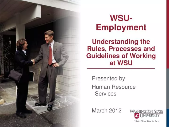 PPT - WSU- Employment Understanding the Rules, Processes and Guidelines ...