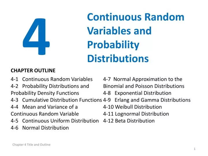PPT - Continuous Random Variables and Probability Distributions ...