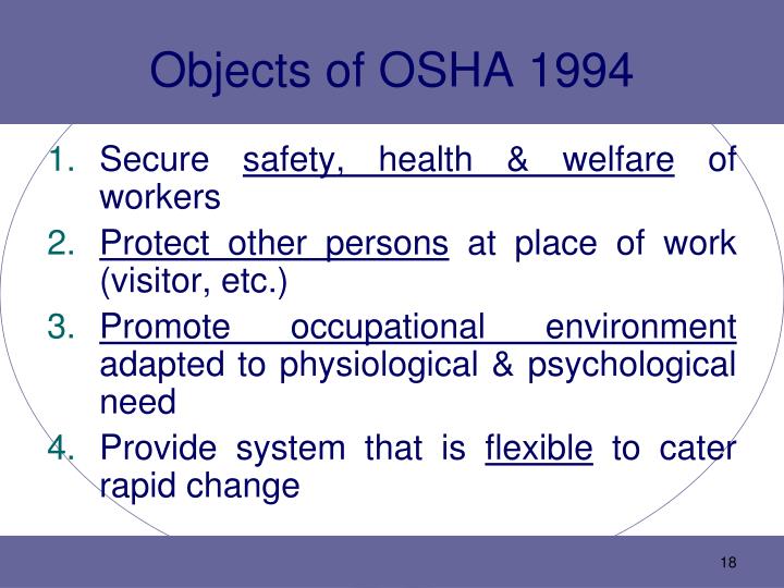PPT - Legal requirements of Occupational Safety and Health PowerPoint ...